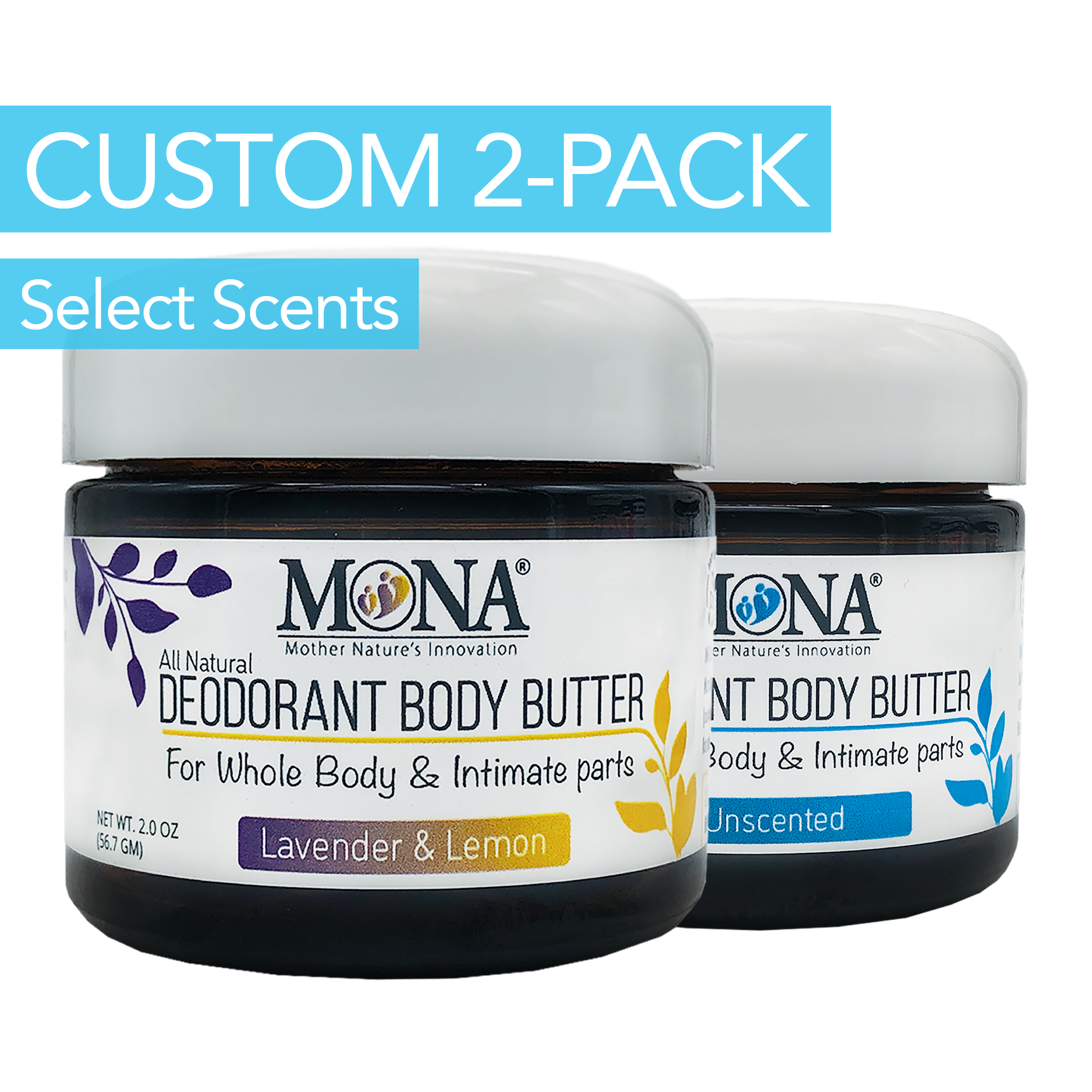 CUSTOM 2-Pack | Shea Cream Deodorant for Whole body & Intimate Parts A ...